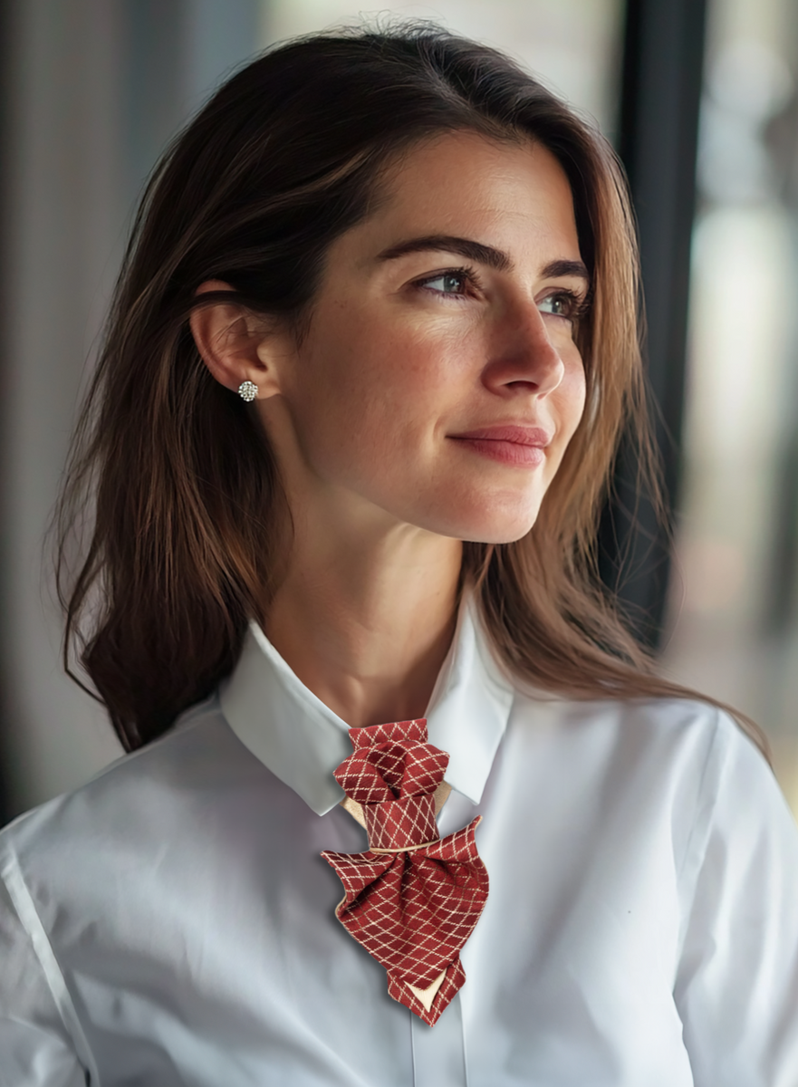 FEMALE BOW TIE 'RED GOTHIC' | Unique handmade bow ties